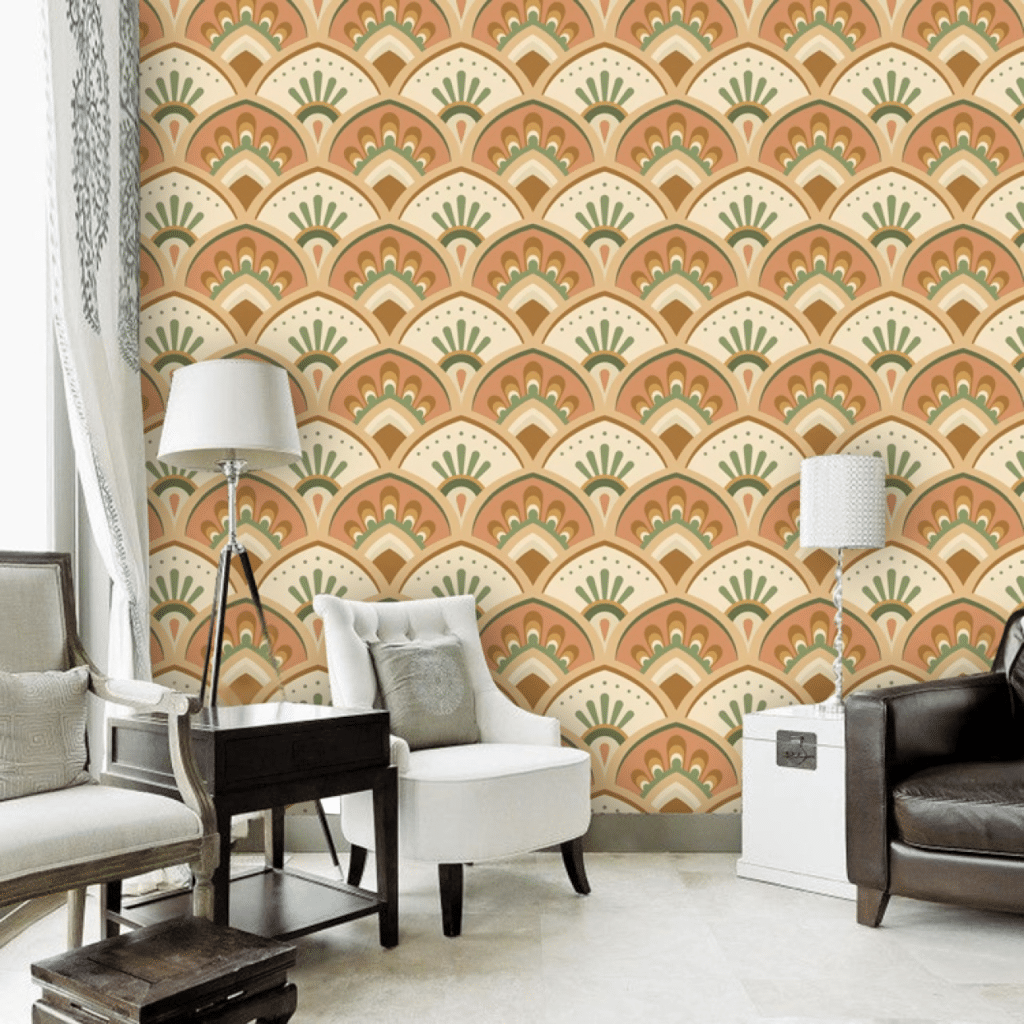 Mid Century Atomic Bloom Wallpaper Mural - Yas unique wallpaper